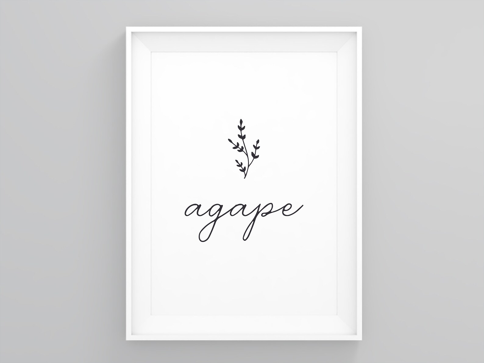 Agape., Wall Prints, Minimalist Framed, Motivational Decor, Poster ...