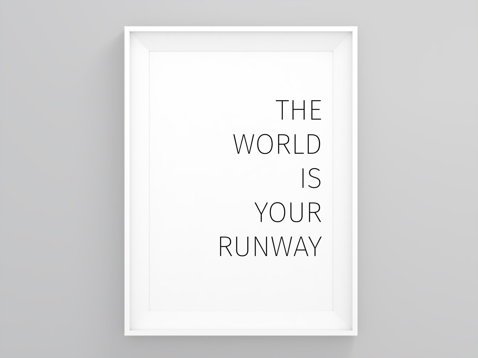 The World is Your Runway Beauty Poster Fashion Wall Art - Etsy