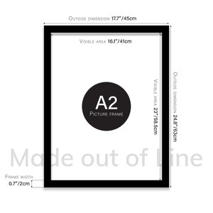 A2 Black Picture Frame, Large A2 Poster Frame, Photo Frame Black A2 ...