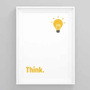 Think, Girl Boss Print, Poster, Glamour Posters, Gift Ideas for Men ...