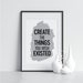 Create the Things You Wish Existed Hard Work Print Girl Boss - Etsy