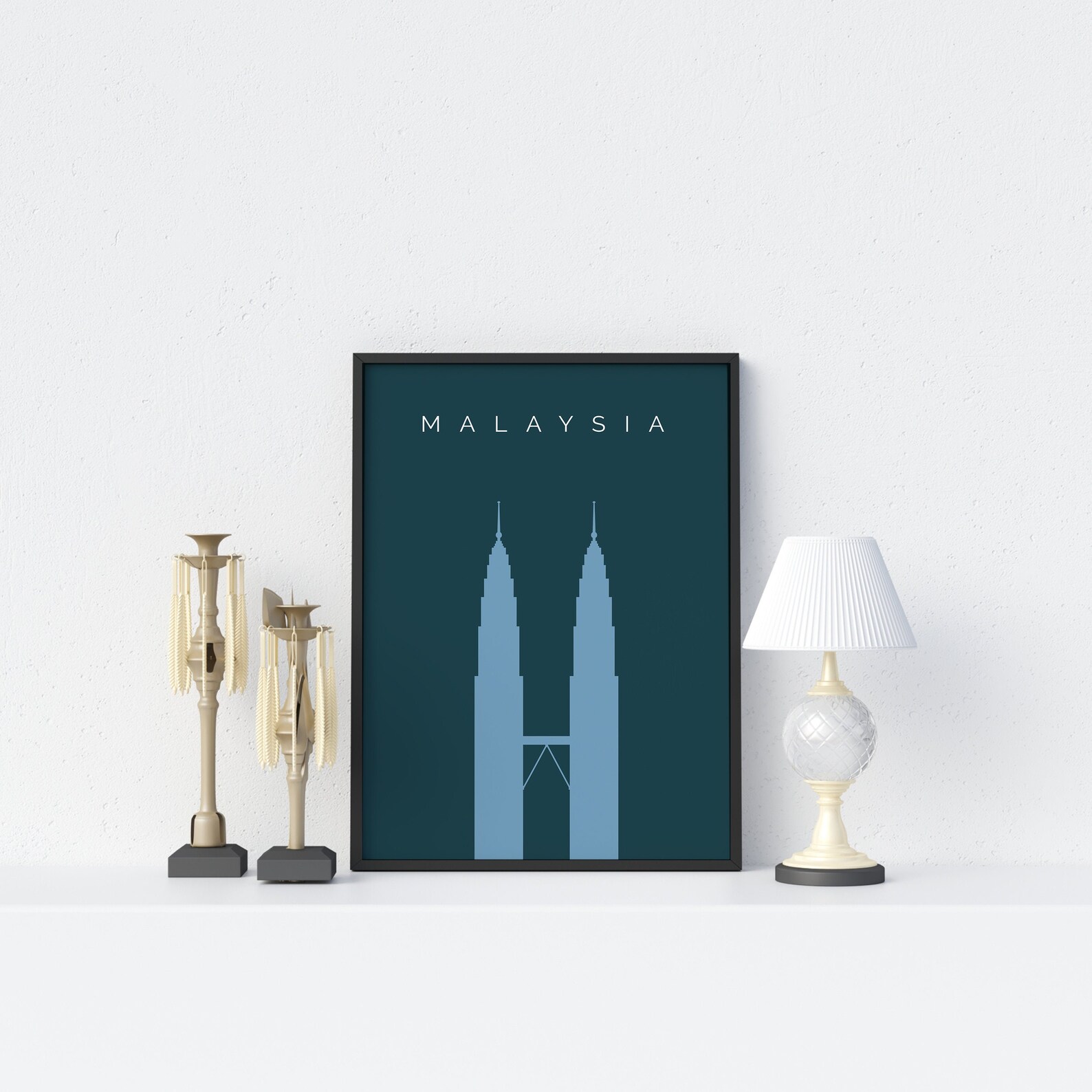 Malaysia Travel Poster Petronas Towers Kuala Lumpur Travel | Etsy