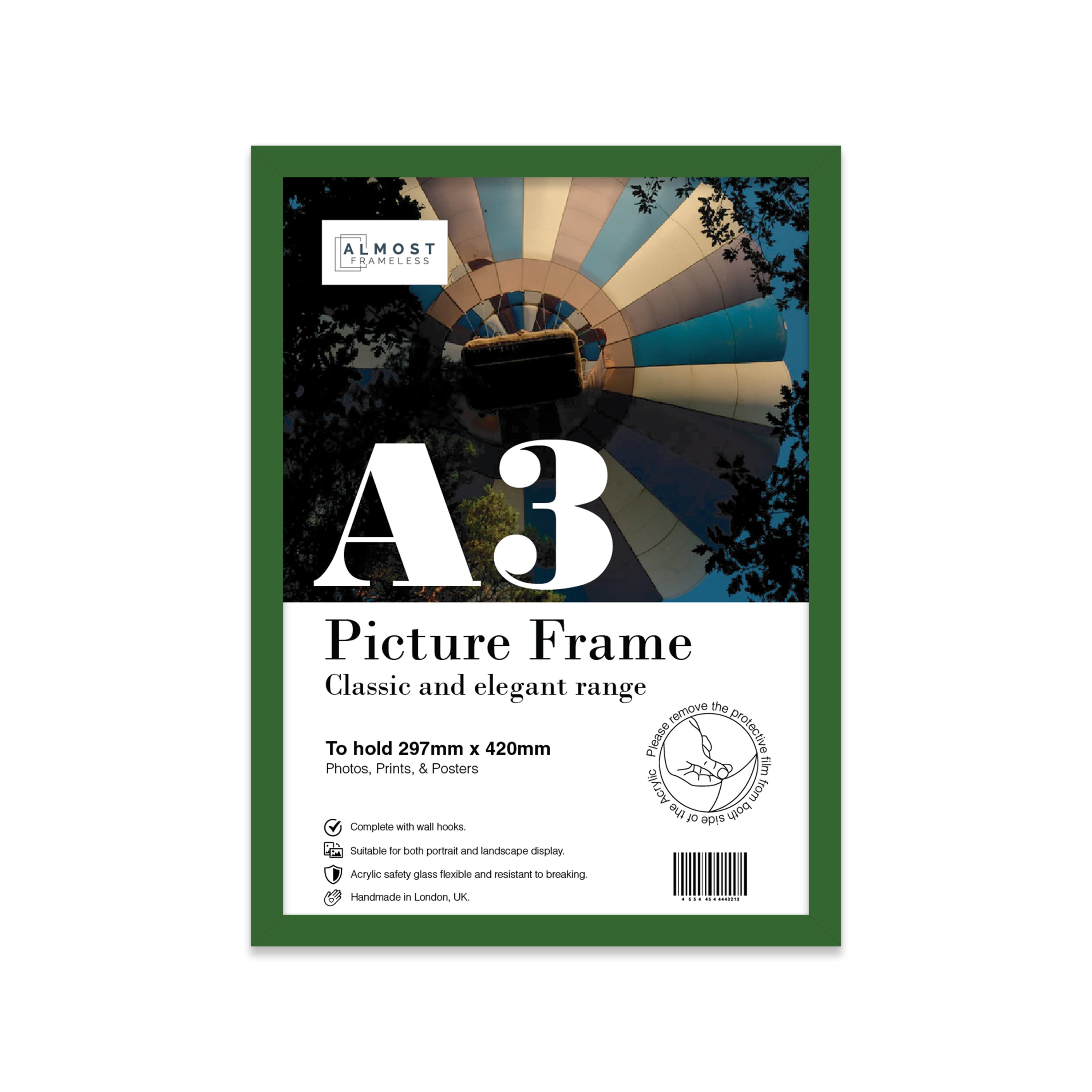 A3 Green Picture Frame, A3 Poster Frame, Photo Frame Green A3 Size ...