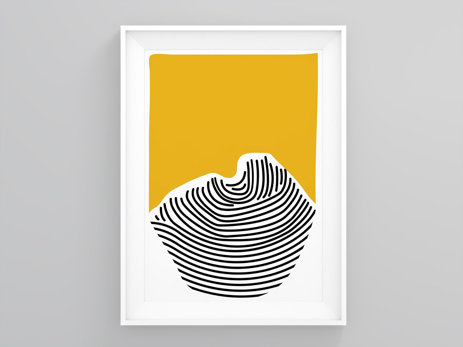 Irregular Shape With Yellow Background Colourful Abstract - Etsy