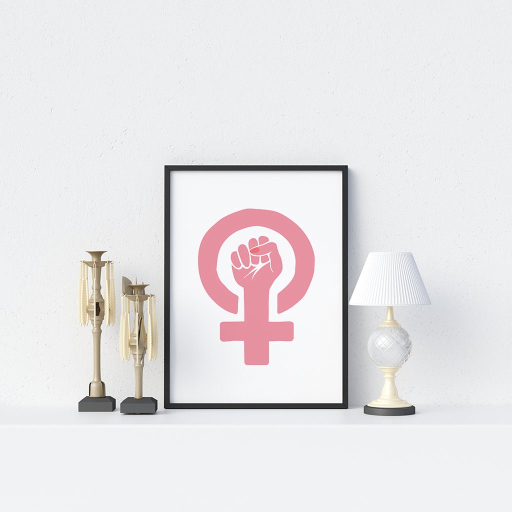 Girl Power symbol Feminist Gift Inspiring Woman Print | Etsy