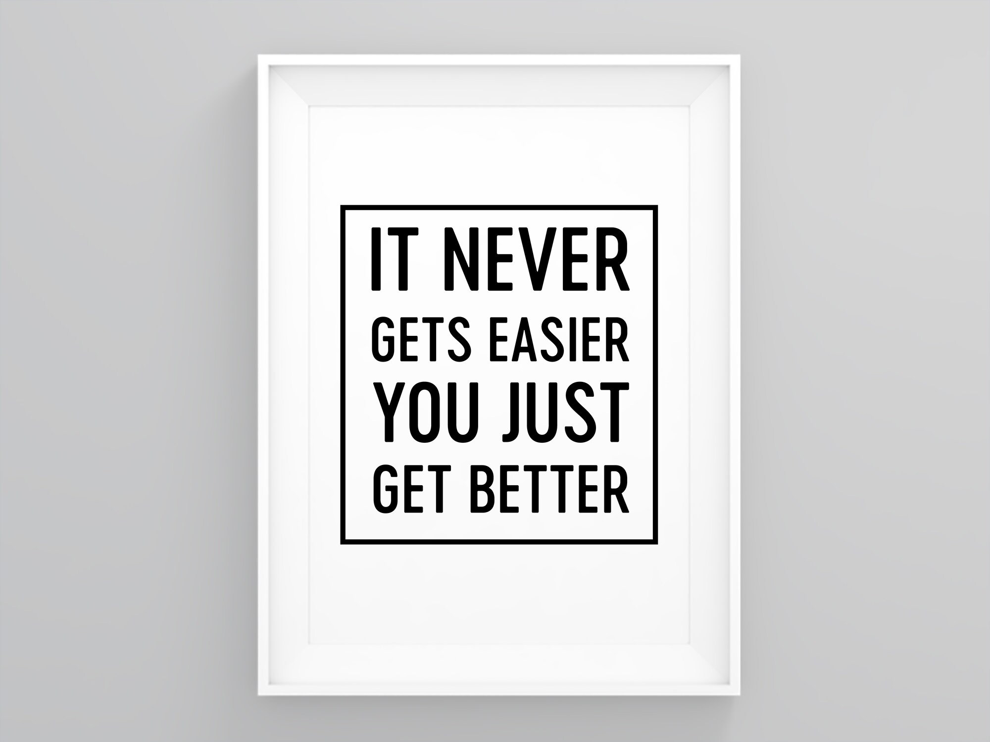 It Never Gets Easier You Just Get Better Gym Poster Workout - Etsy UK