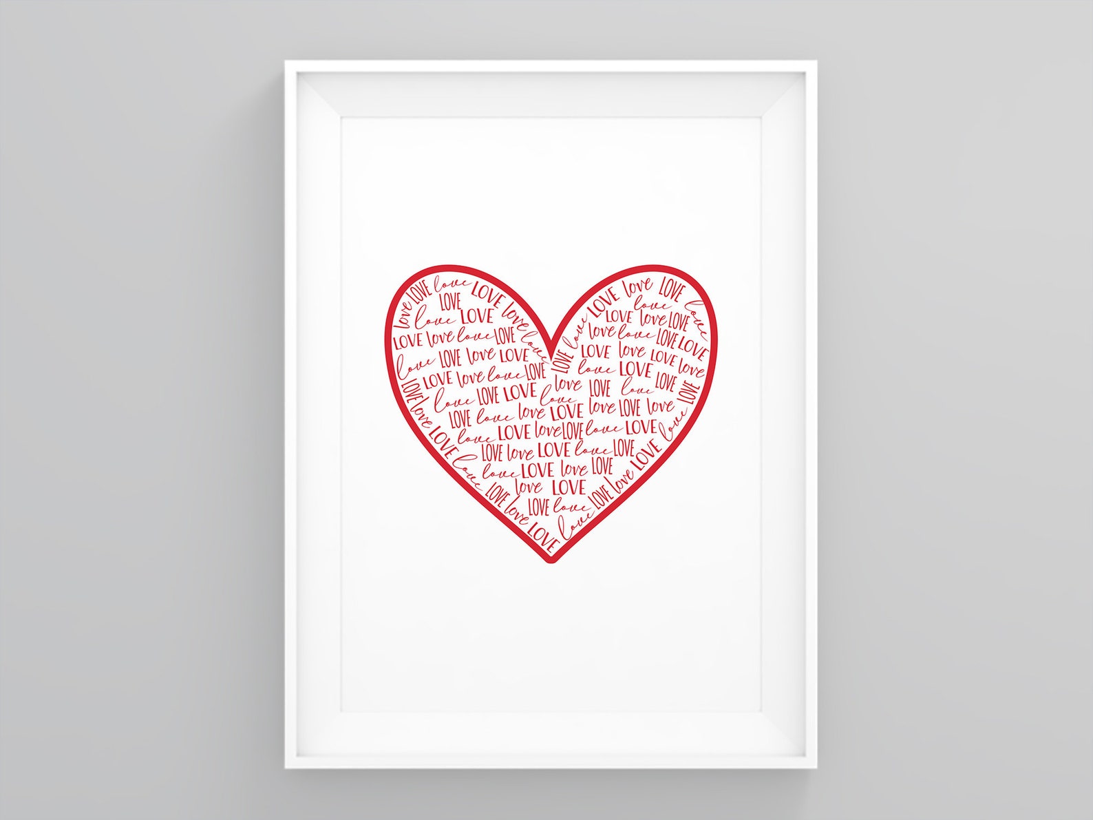 Heart Red Text Love Sign Cute Love Posters Love Sign Quote - Etsy
