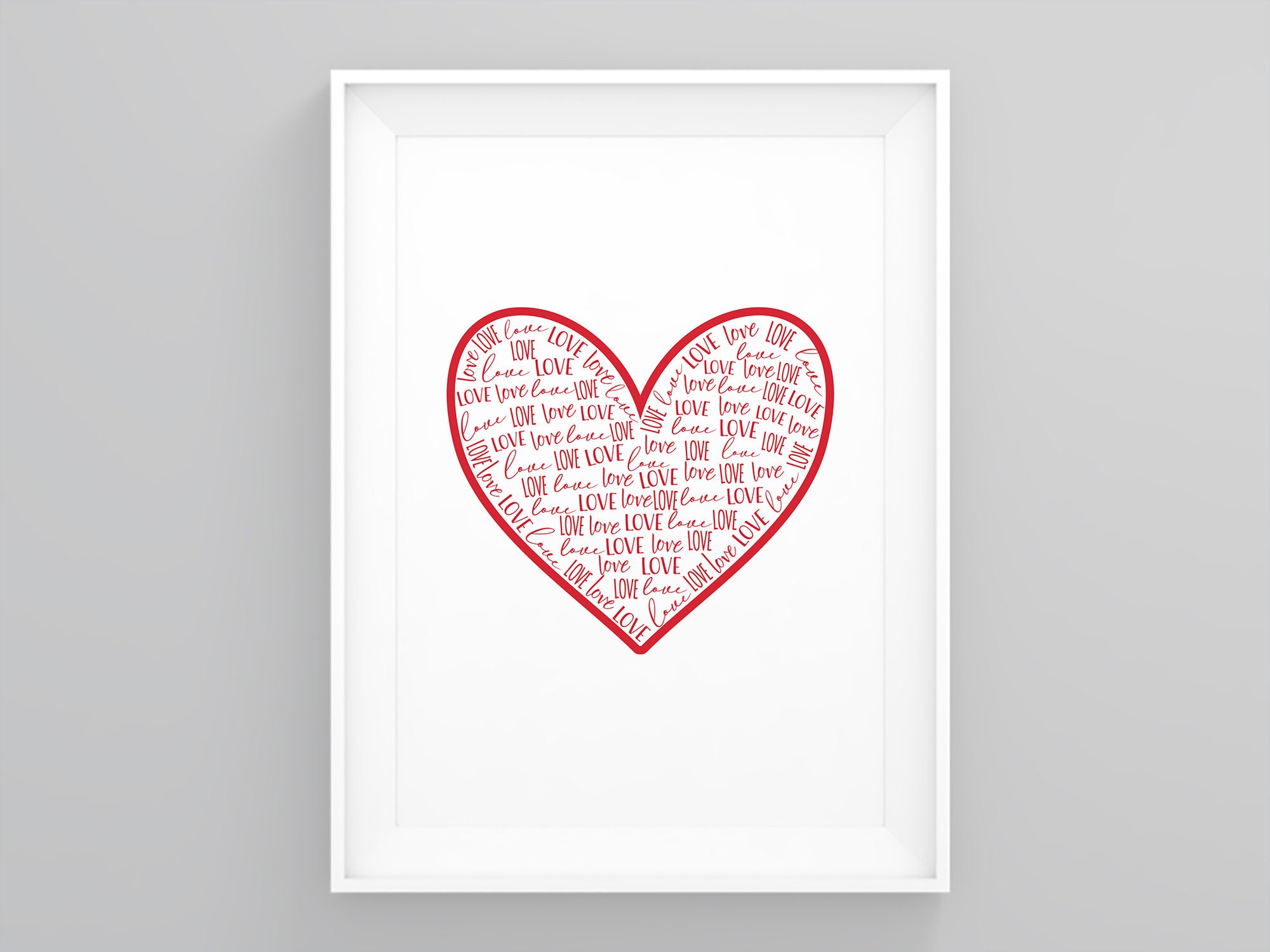 Heart Red Text Love Sign Cute Love Posters Love Sign Quote - Etsy