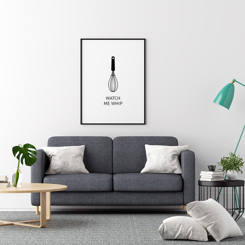 Watch Me Whip Funny Kitchen Pun Art Print Home Kitchen - Etsy