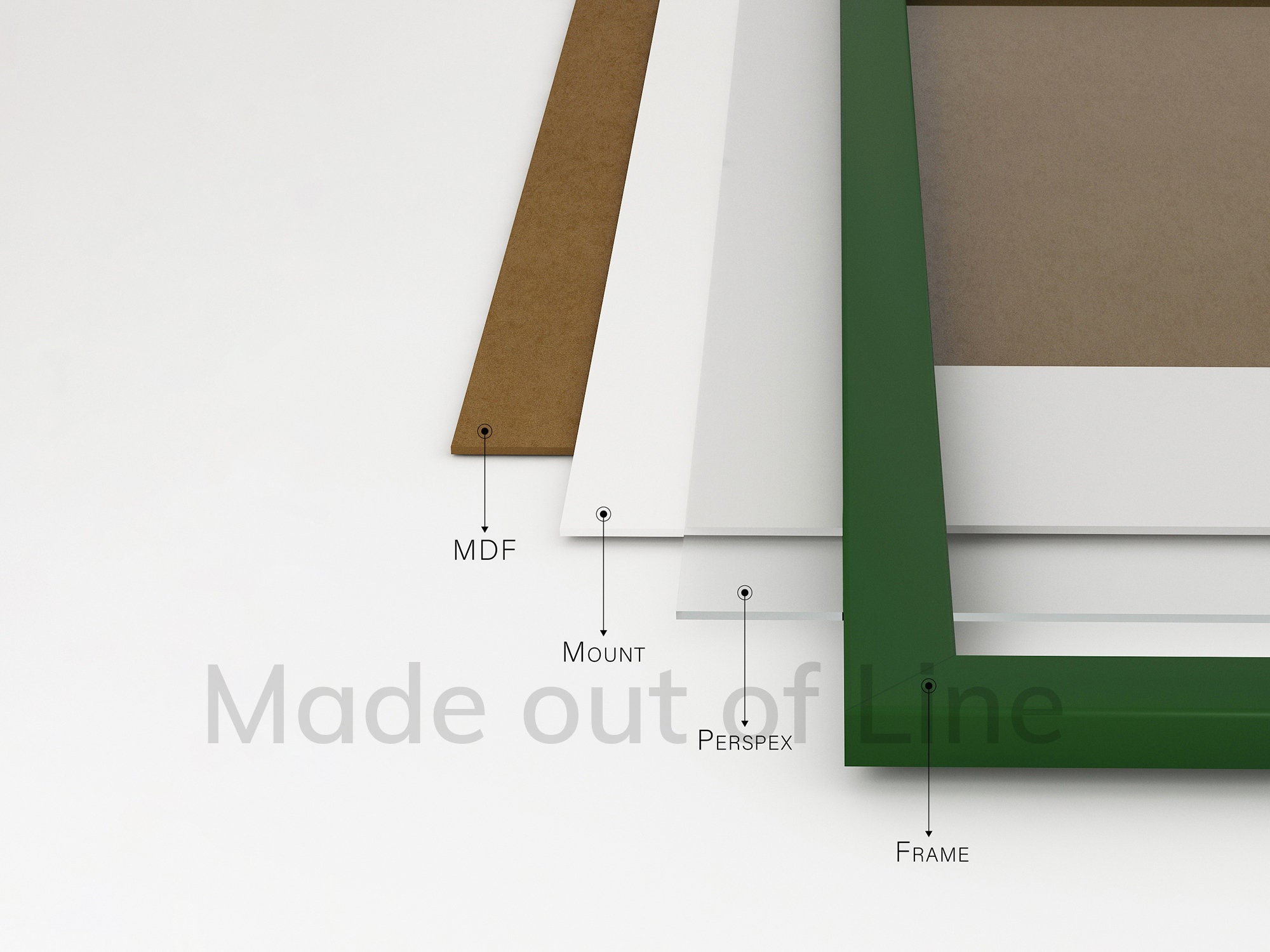 A3 Green Picture Frame, A3 Poster Frame, Photo Frame Green A3 Size ...