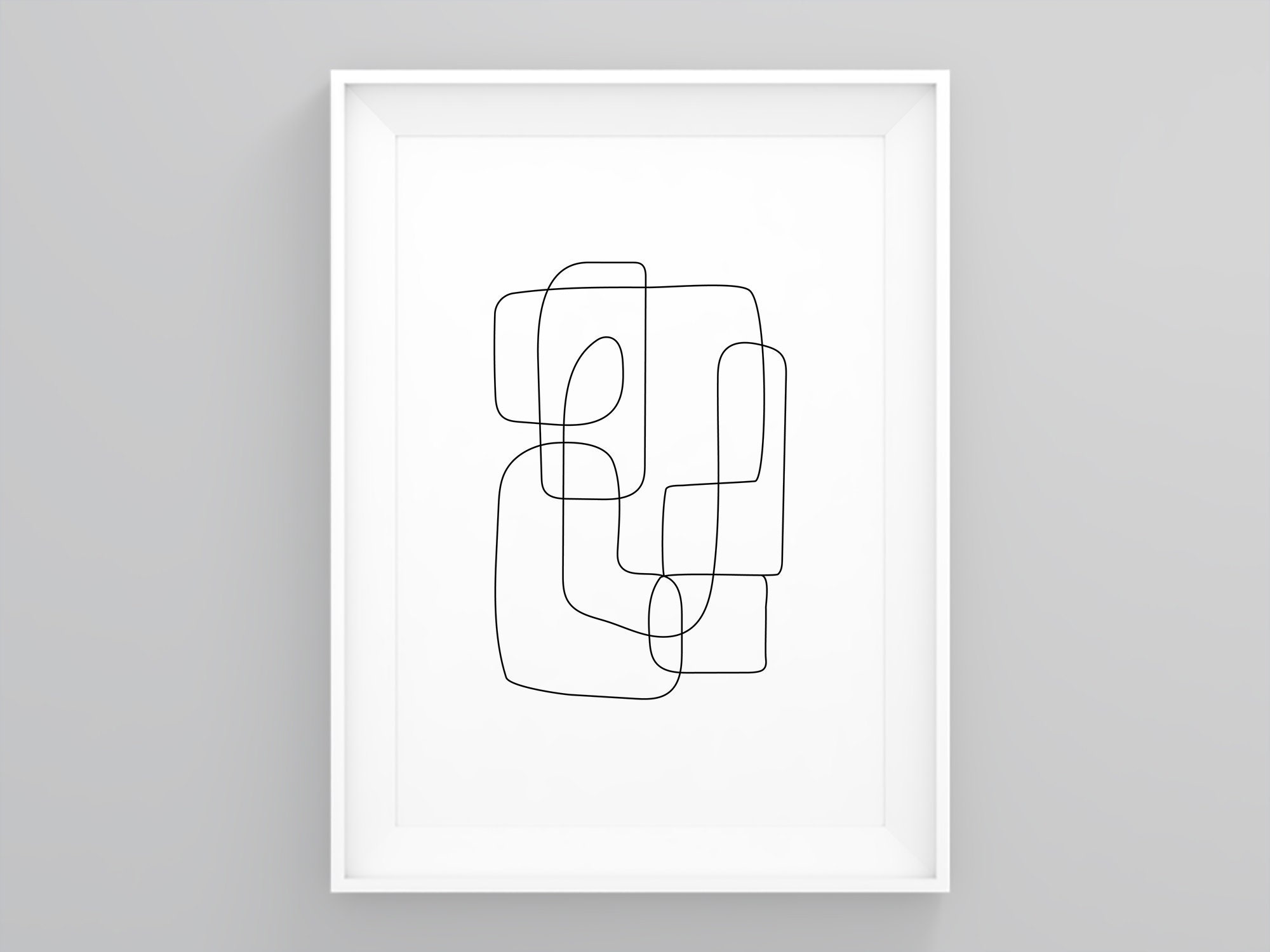 Conceptual Single Line Drawing, Graphic Print , Minimalist Wall Art ...