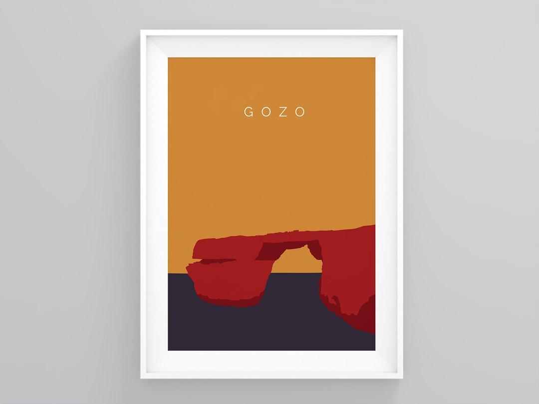 Italy City Posters, the Azure Window on Gozo Island, Skyline Print ...