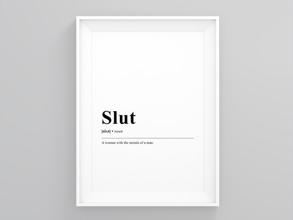 Slut Definition Poster Funny Definition Art Wall Art Decor - Etsy