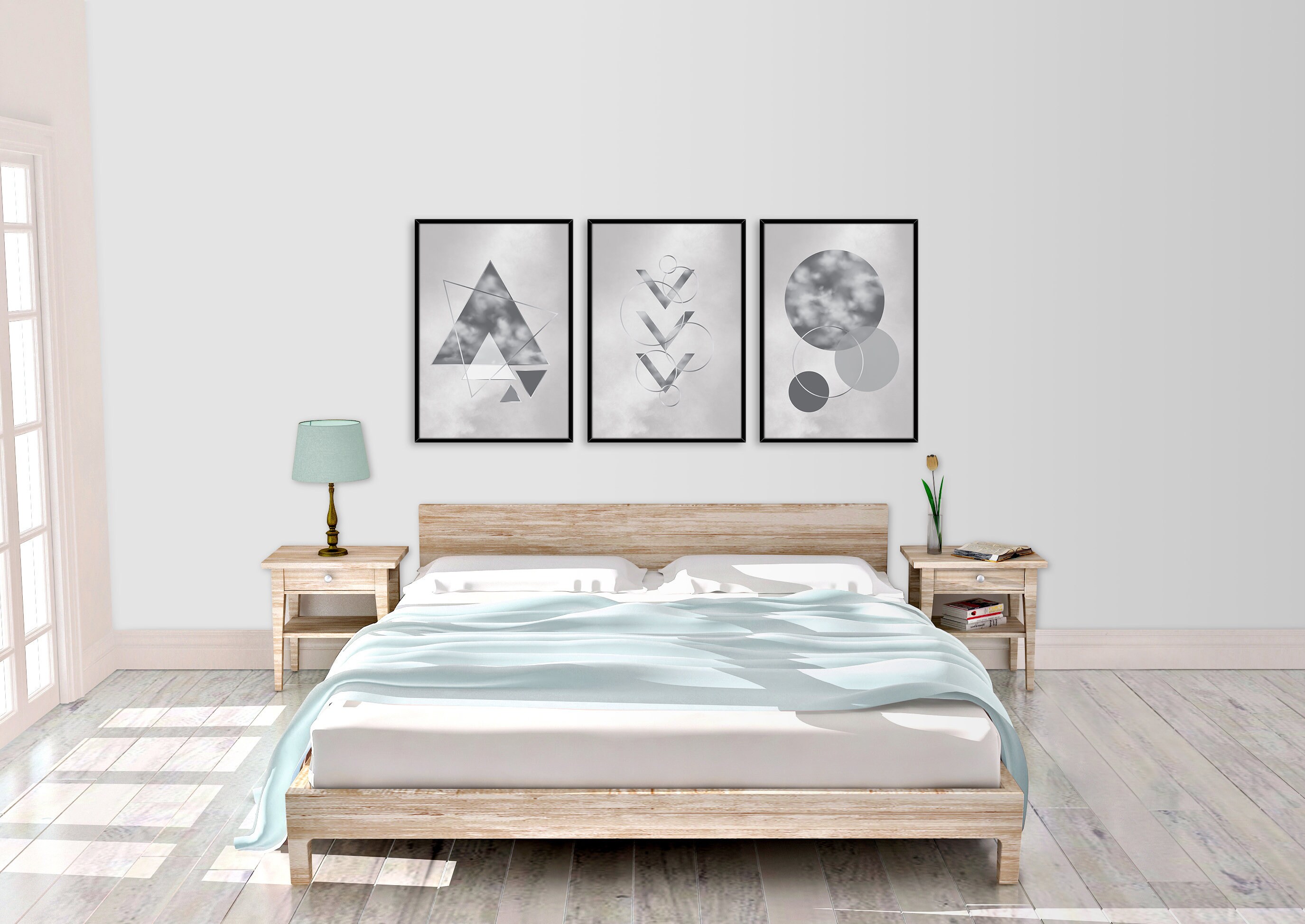 Silver Triangles Silver Geometric Shapes Silver Circles - Etsy