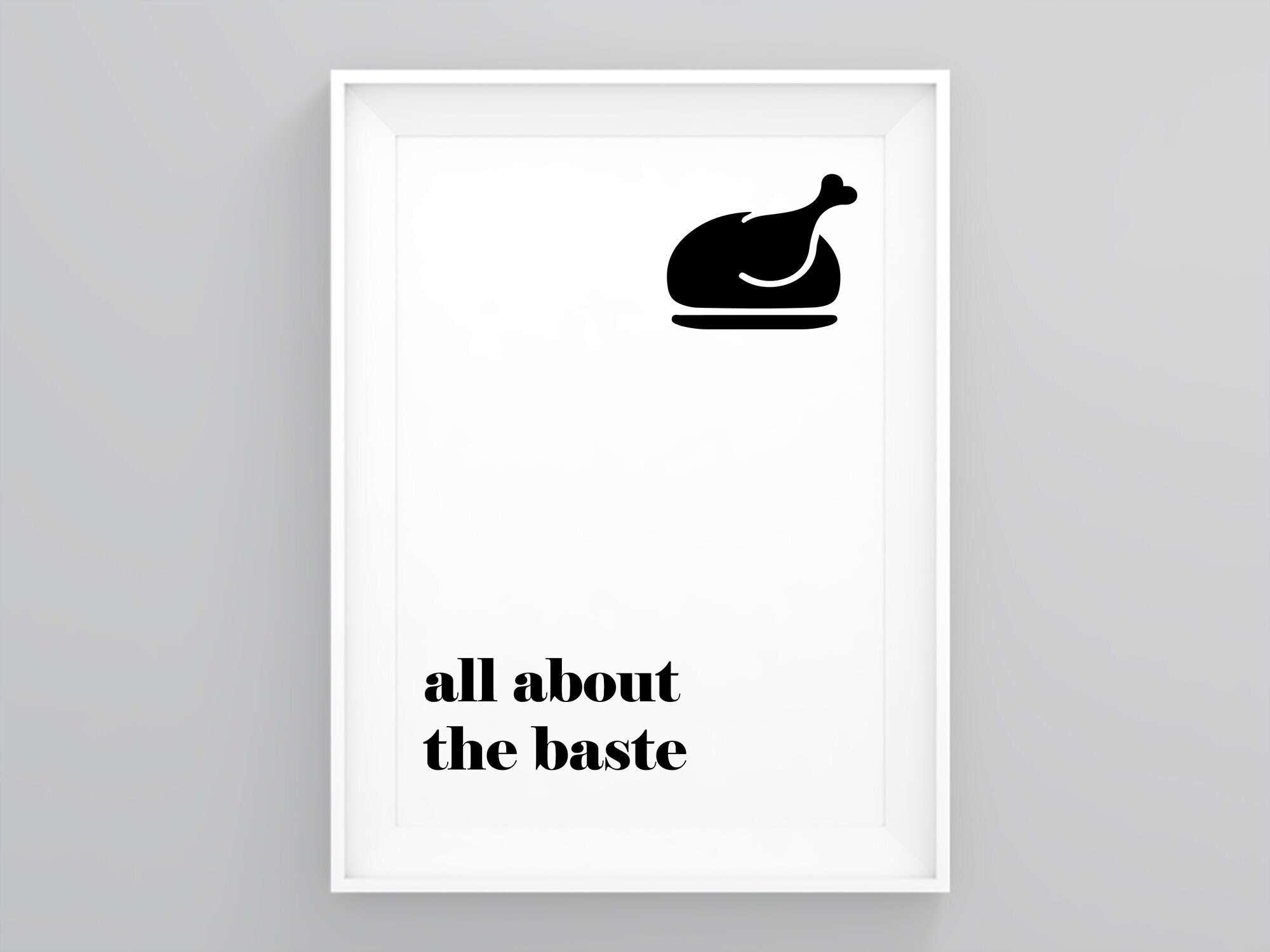 All About the Baste Art Modern Print for Chefs Minimalist | Etsy