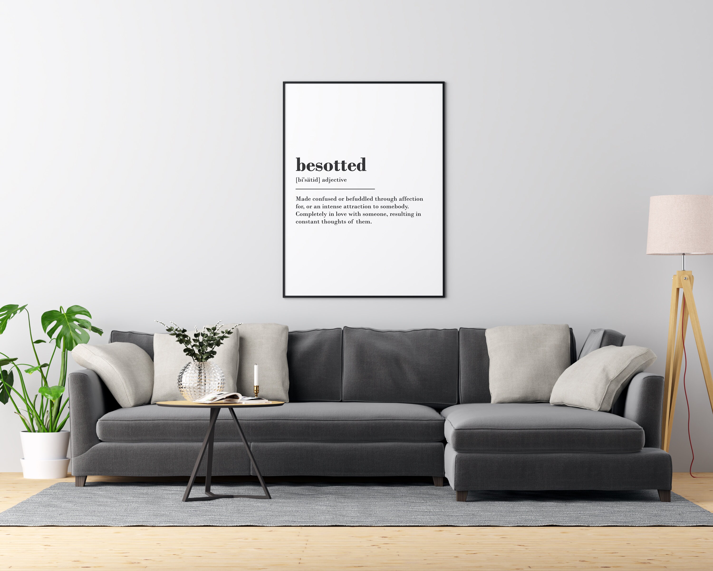 Besotted Adjective Cute Love Posters Valentines New Home - Etsy