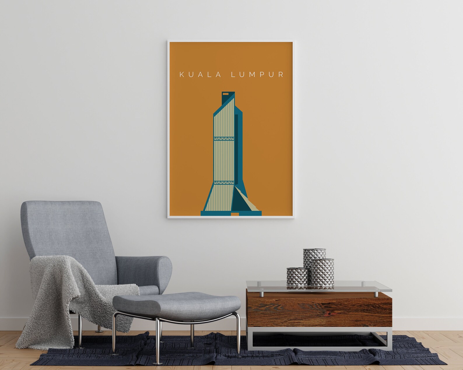 Kuala Lumpur City Posters Maybank Tower Travel Gift Kuala | Etsy