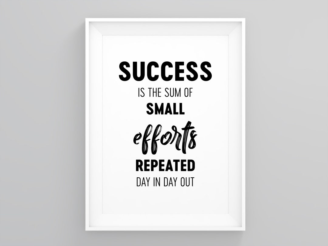 Success is the Sum of Small Efforts Repeated Day in Day Out, Aerobics ...