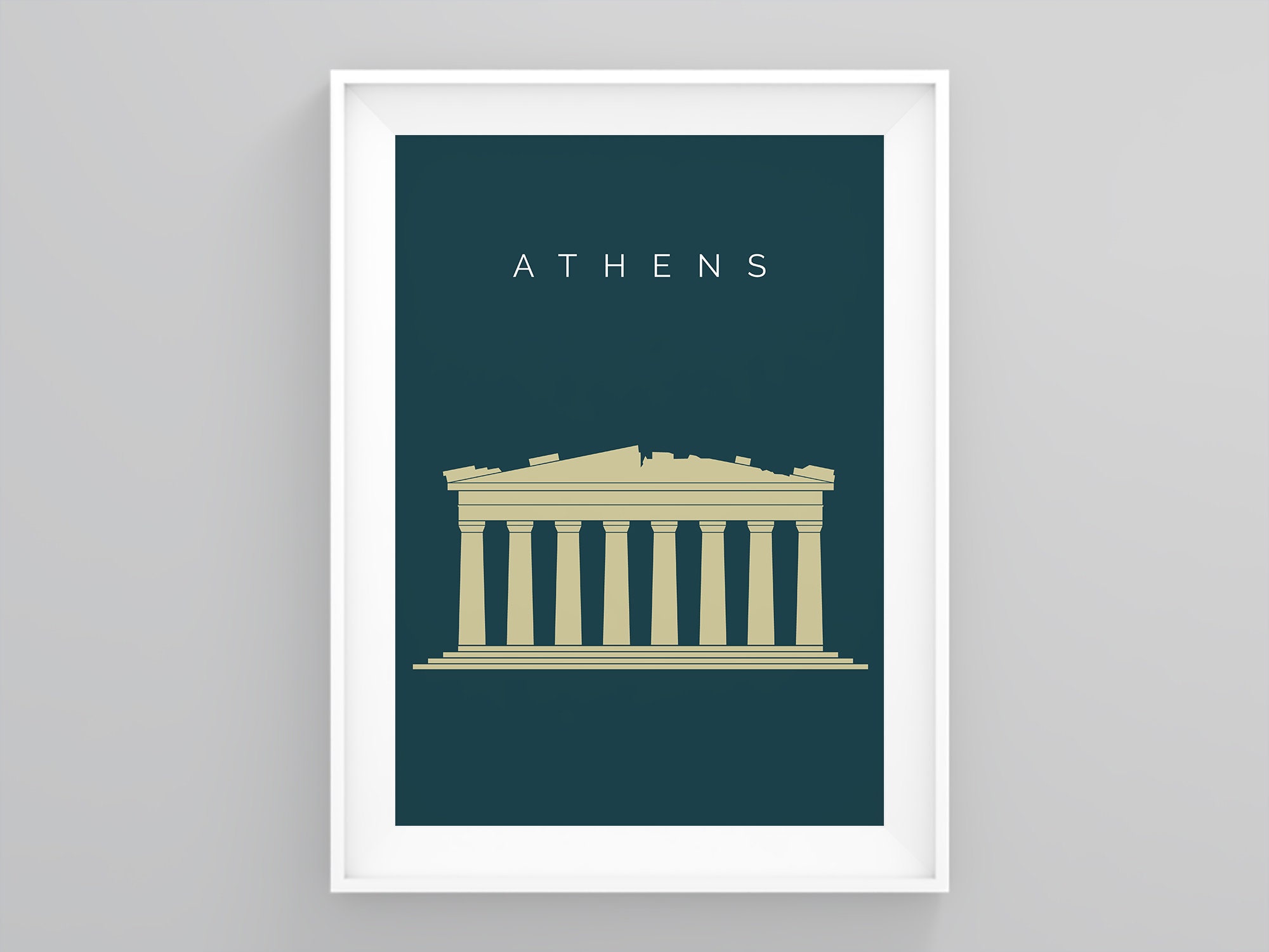 Athens Travel Poster Acropolis Vintage Travel Posters Athens | Etsy
