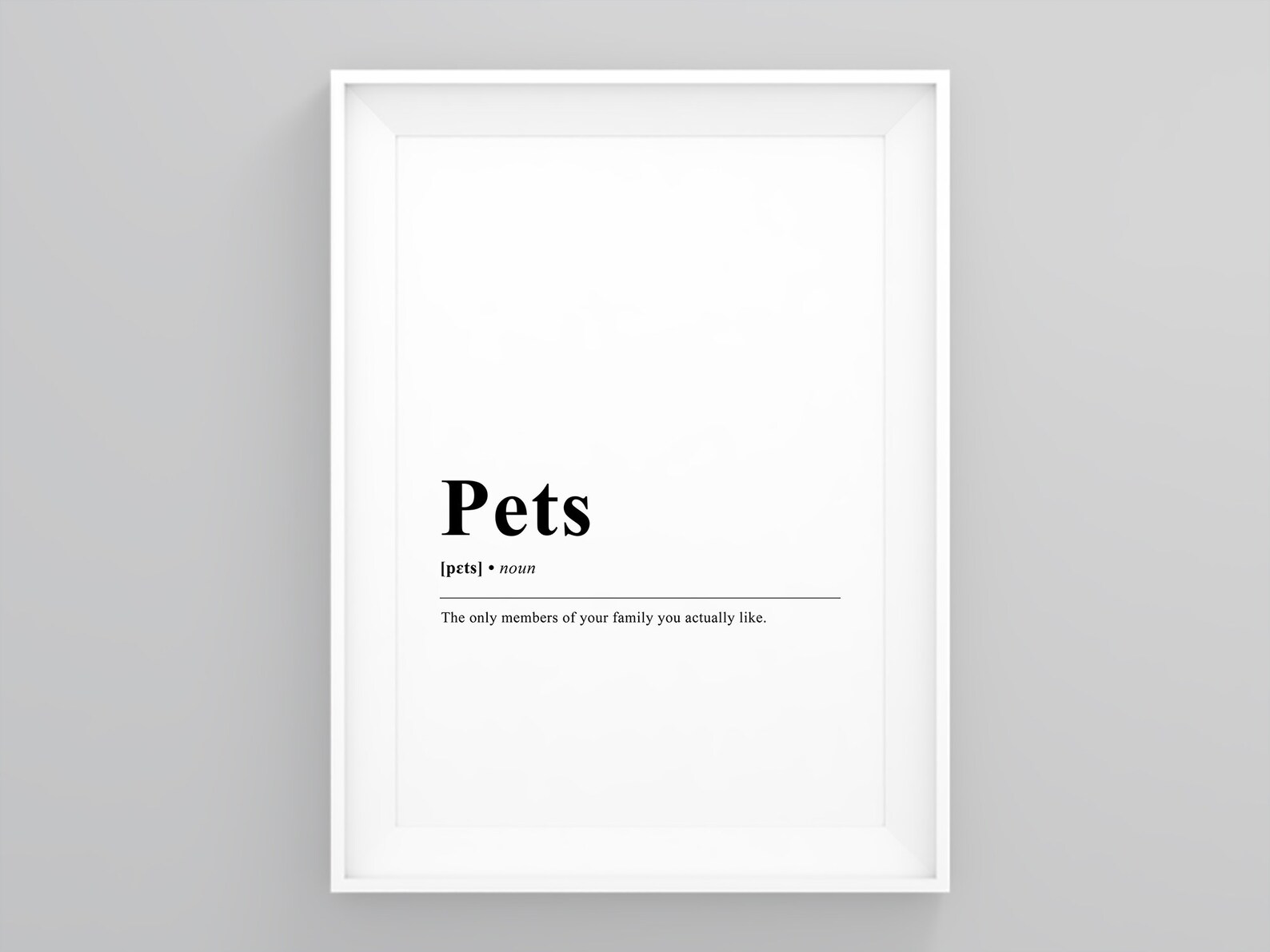 Pets Definition Poster Minimalist Print Scandinavian Art | Etsy