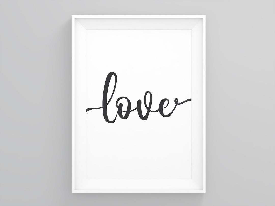 Love, Love Sign Print, Love Art Poster, Prints Illustrations, Modern ...