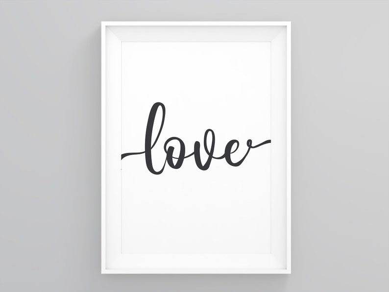 Love, Love Sign Print, Love Art Poster, Prints Illustrations, Modern ...