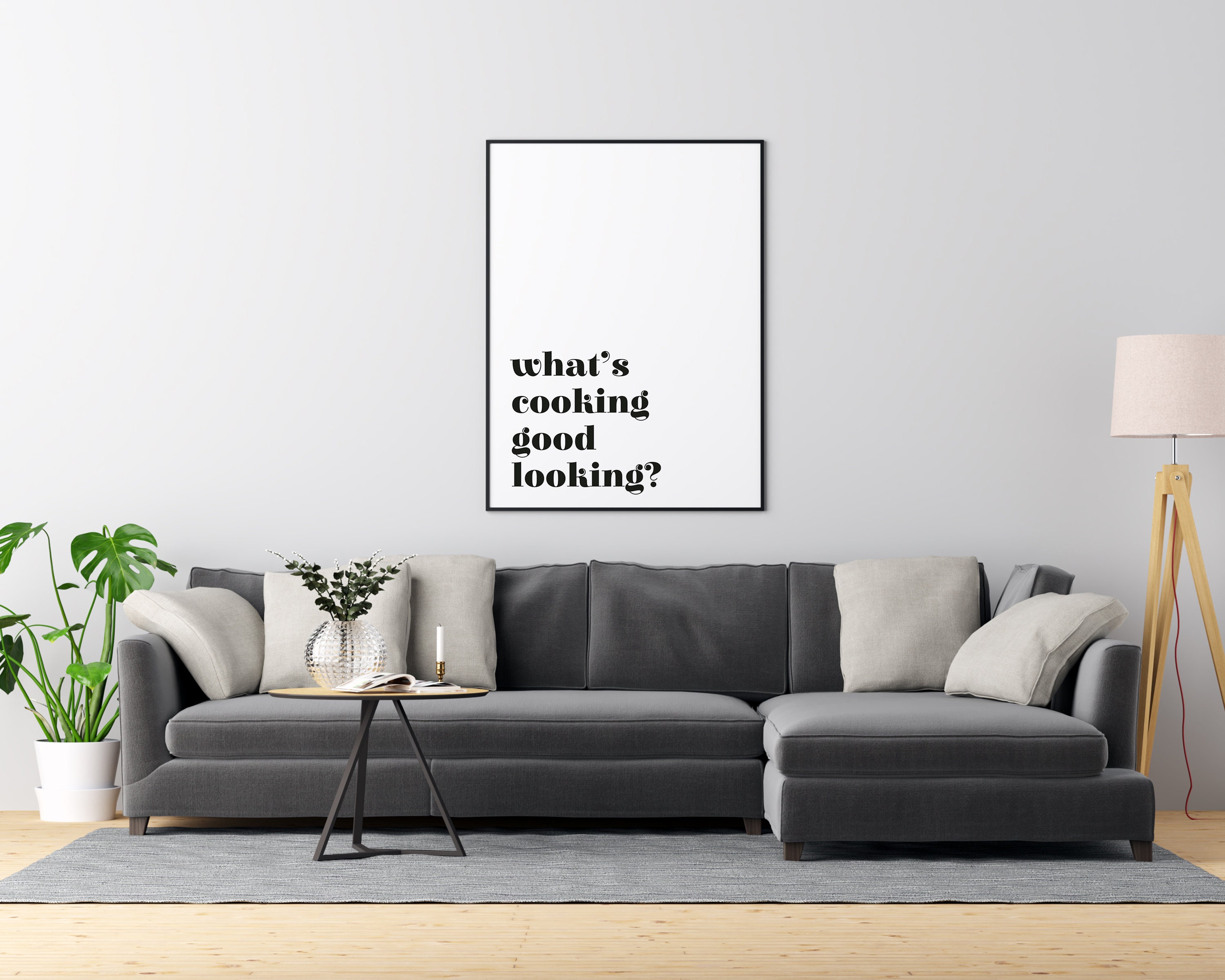 Whats Cooking Good Looking?, Cooking Enthusiasts, Funny Kitchen Print ...