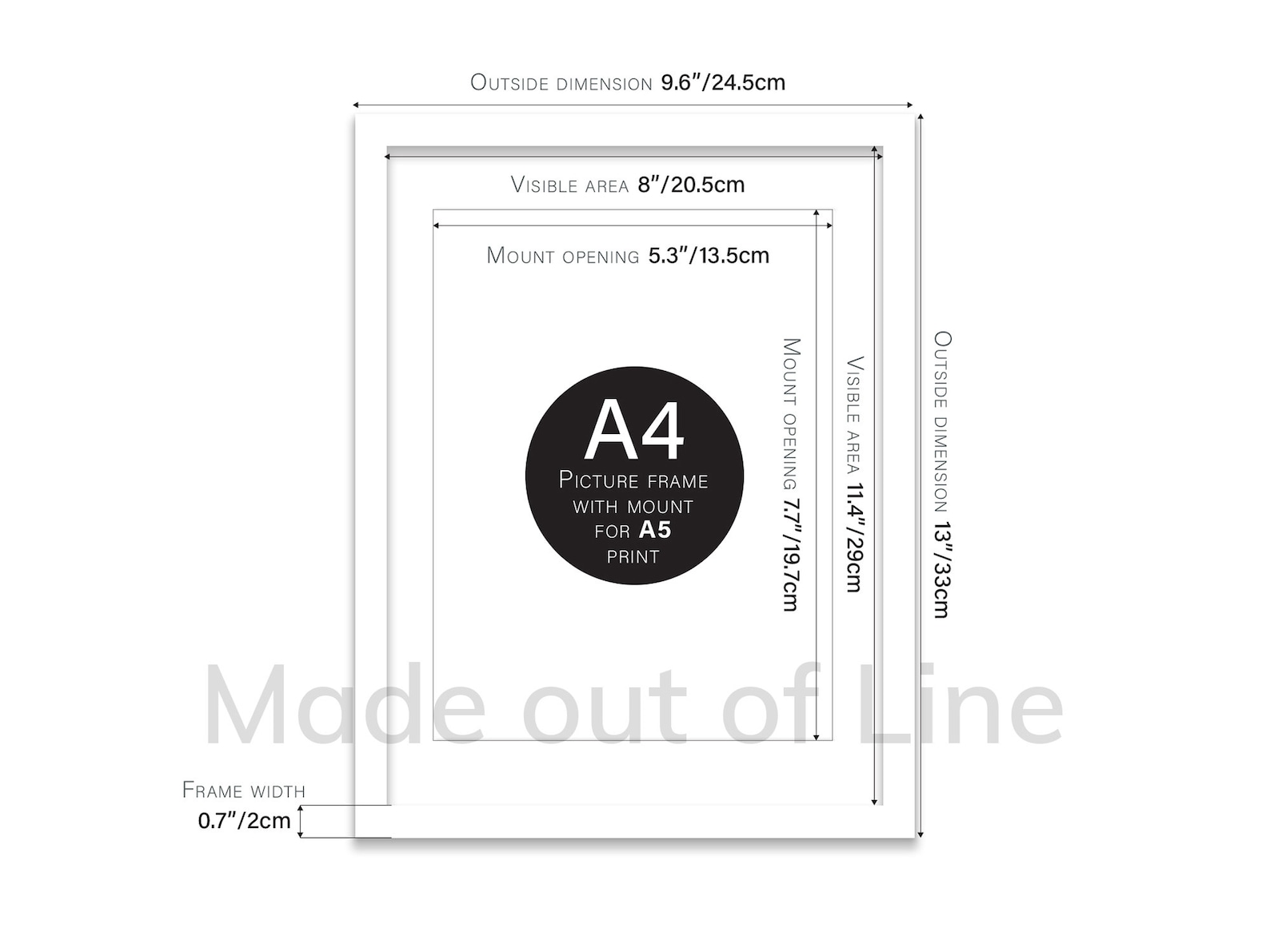 A3 Green Picture Frame Lilac A5 Photo Frame Blue A2 Photo | Etsy