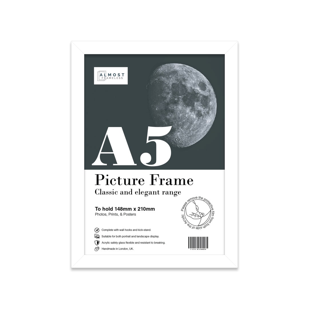 A5 White Picture Frame, Photo Frame White A5 Size, A5 Poster Frame, A5 ...