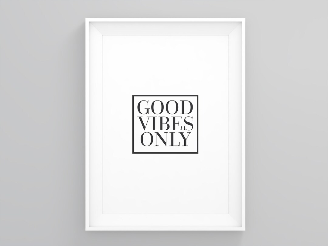 Good Vibes Only, Large Poster, Modern Wall Art, Framed Scandi Art ...