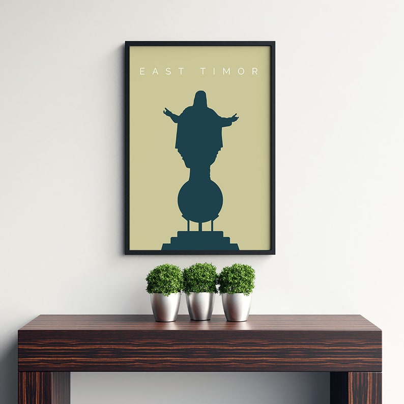 East Timor Travel Wall Art Cristo Rei Dili East Timor East - Etsy