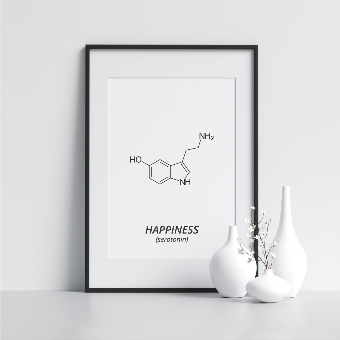 Happiness Molecule Poster Science Poster Nerd Print Science | Etsy