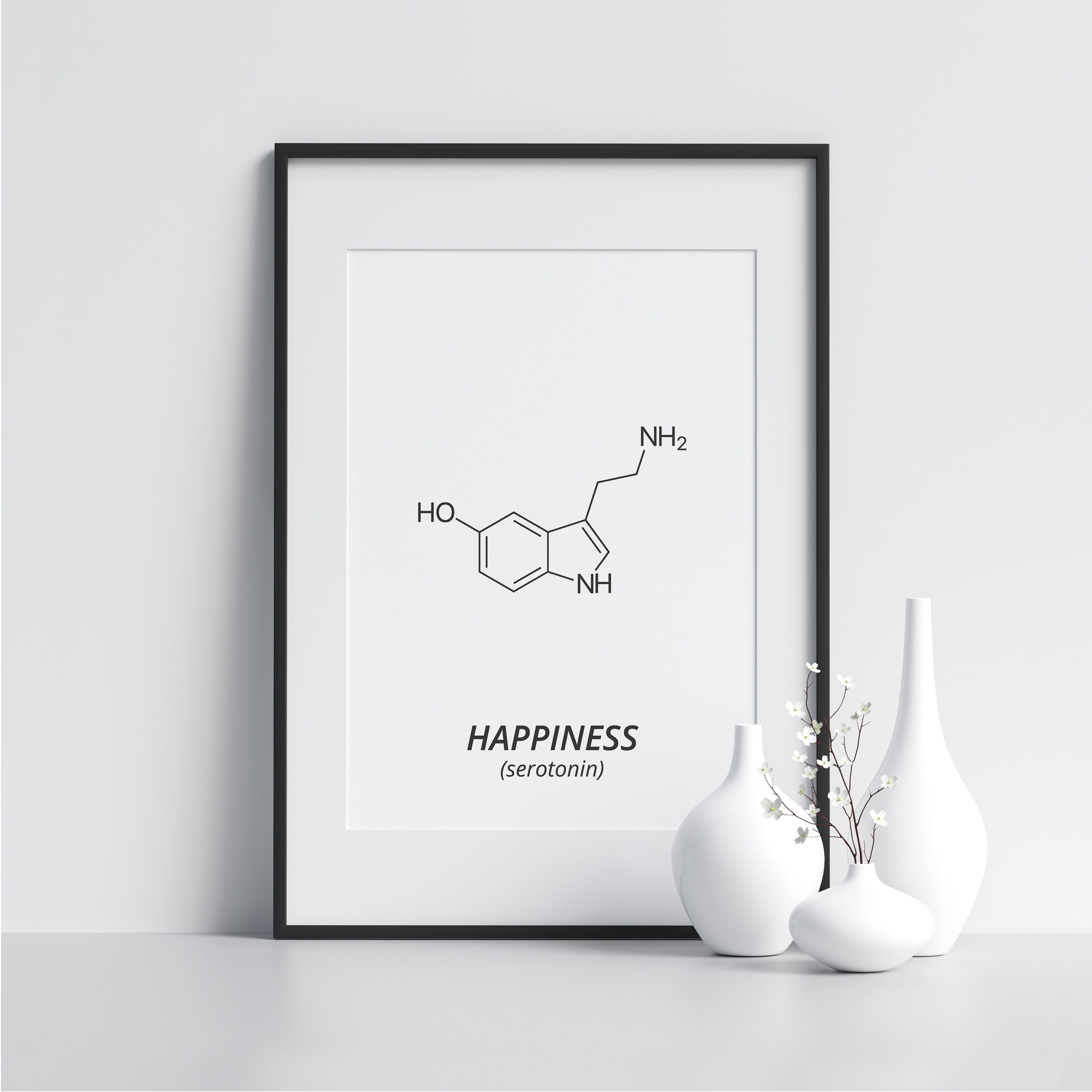 Happiness Molecule Poster Science Poster Nerd Print Science - Etsy
