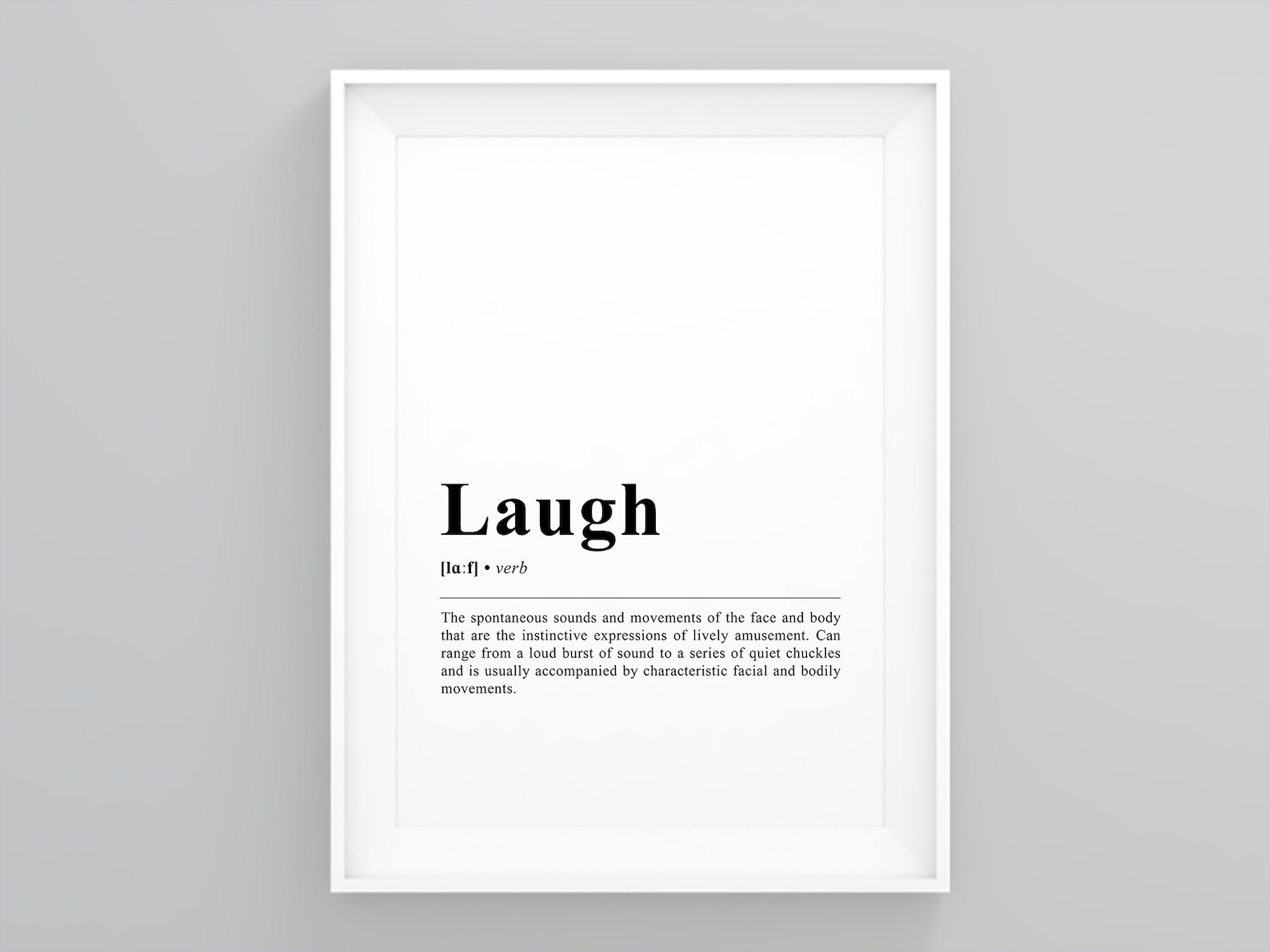 Laugh Funny Definition Wall Art Home Art Decor Definition | Etsy