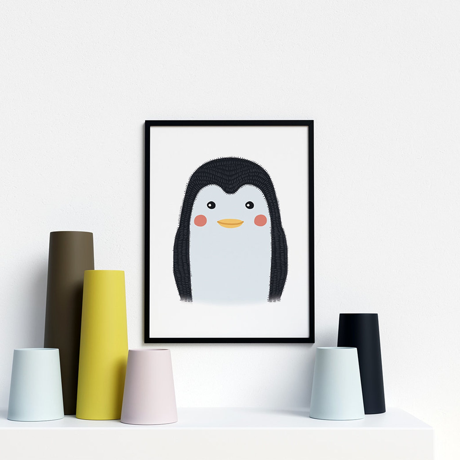 Cute Penguin Poster Penguin Nursery Art Childs Nursery Wall - Etsy