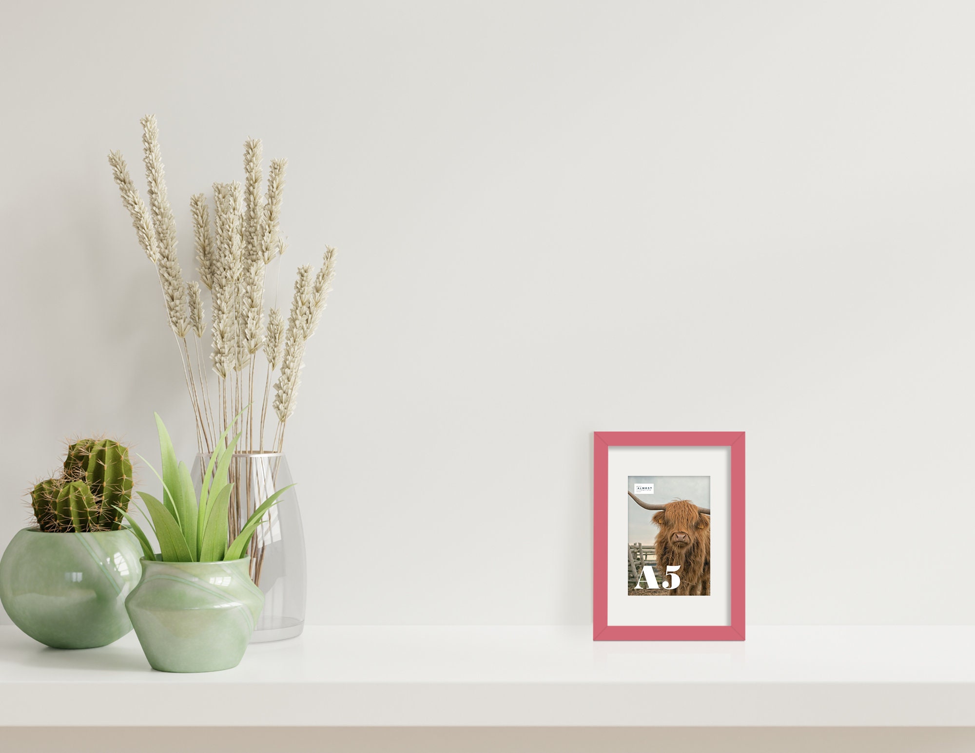 Pink Photo Frame A5 A4 A3 A2 Pink Picture Frame White | Etsy