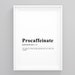 Procaffeinate Funny Definition Art Typography Wall Art Home - Etsy