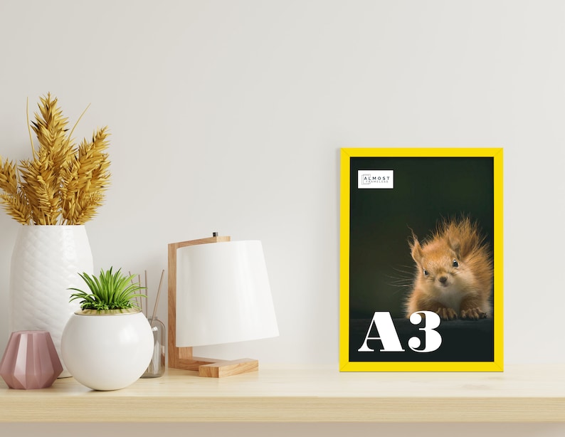 A3 Yellow Picture Frame, A3 Poster Frame, Photo Frame Yellow A3 Size ...
