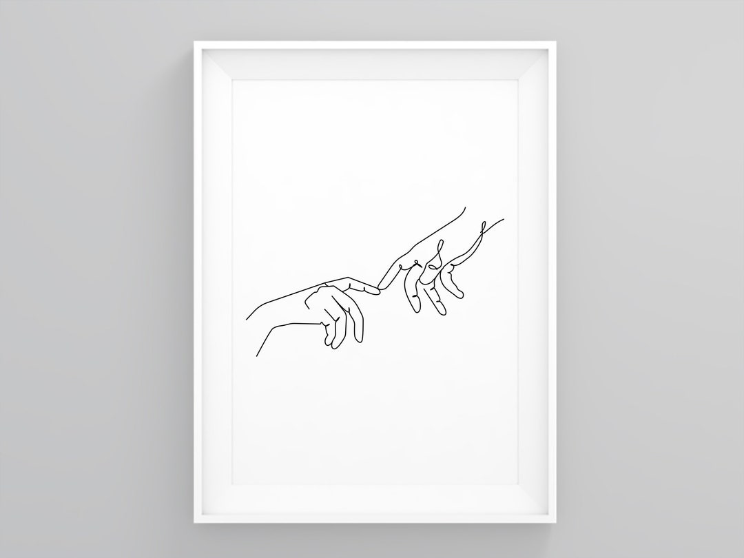 Connection Line Drawing Print, Gallery Wall Decor, Minimalist Print ...
