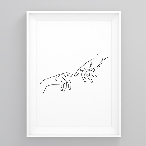Connection Line Drawing Print Gallery Wall Decor Minimalist - Etsy