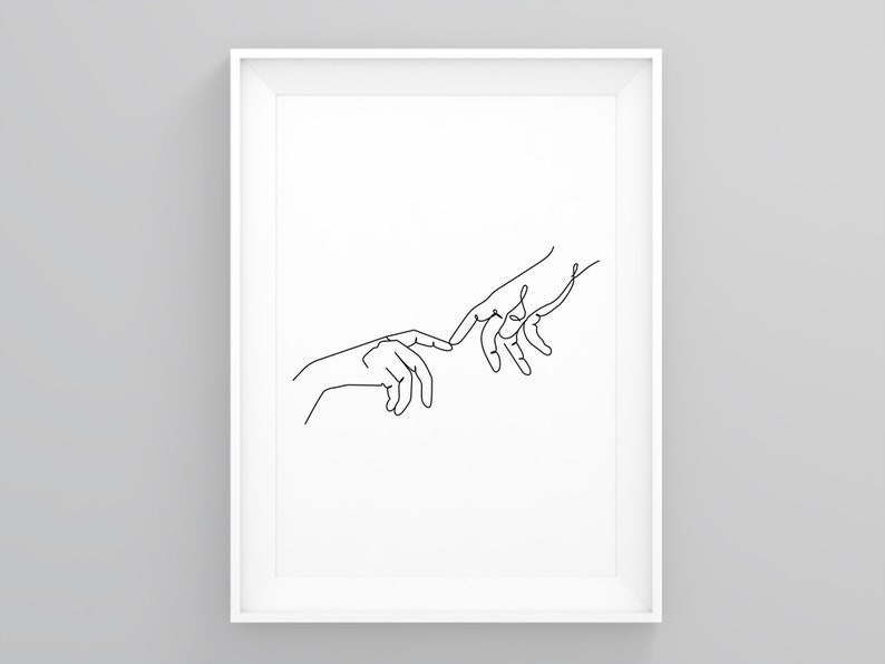 Connection Line Drawing Print, Gallery Wall Decor, Minimalist Print ...