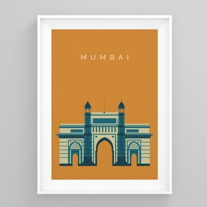 Mumbai City Prints, Gateway of India, Travel Decor, Mumbai Vintage ...