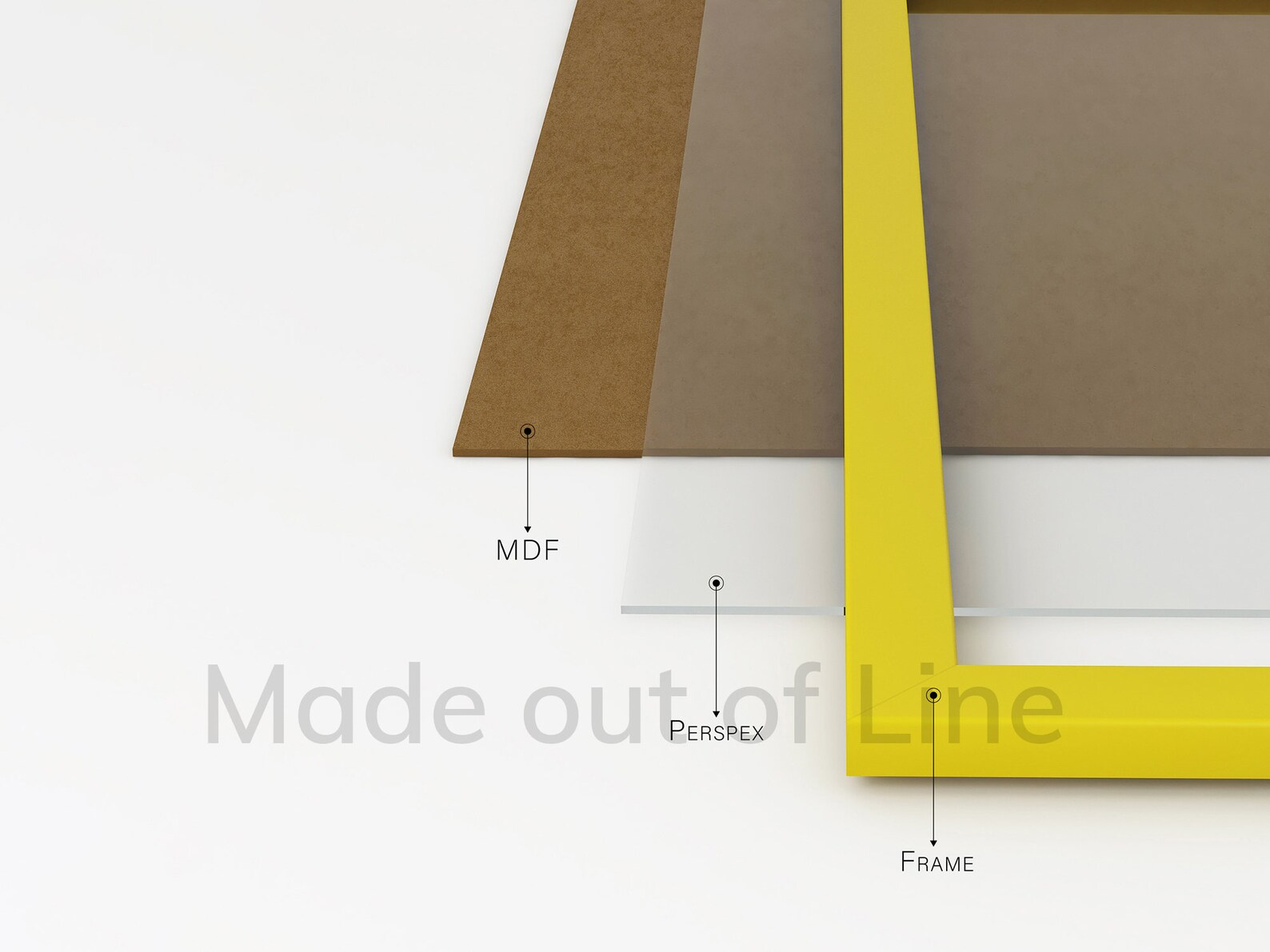 A3 Yellow Picture Frame, A3 Poster Frame, Photo Frame Yellow A3 Size ...