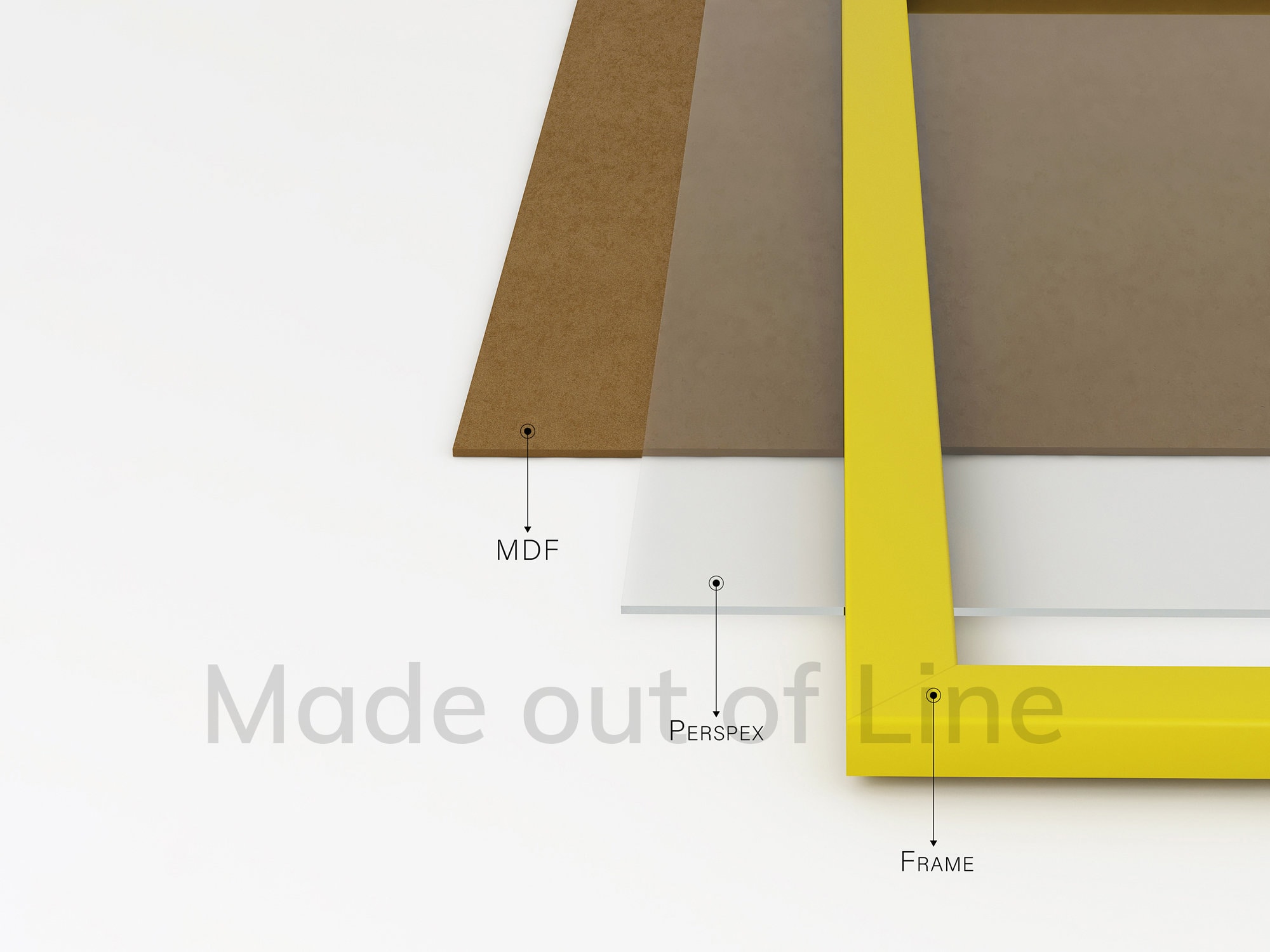 A3 Yellow Picture Frame, A3 Poster Frame, Photo Frame Yellow A3 Size ...