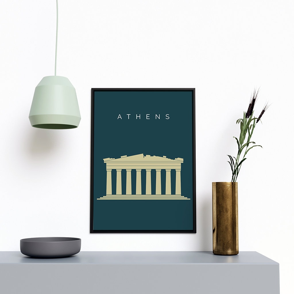 Athens Travel Poster Acropolis Vintage Travel Posters Athens | Etsy