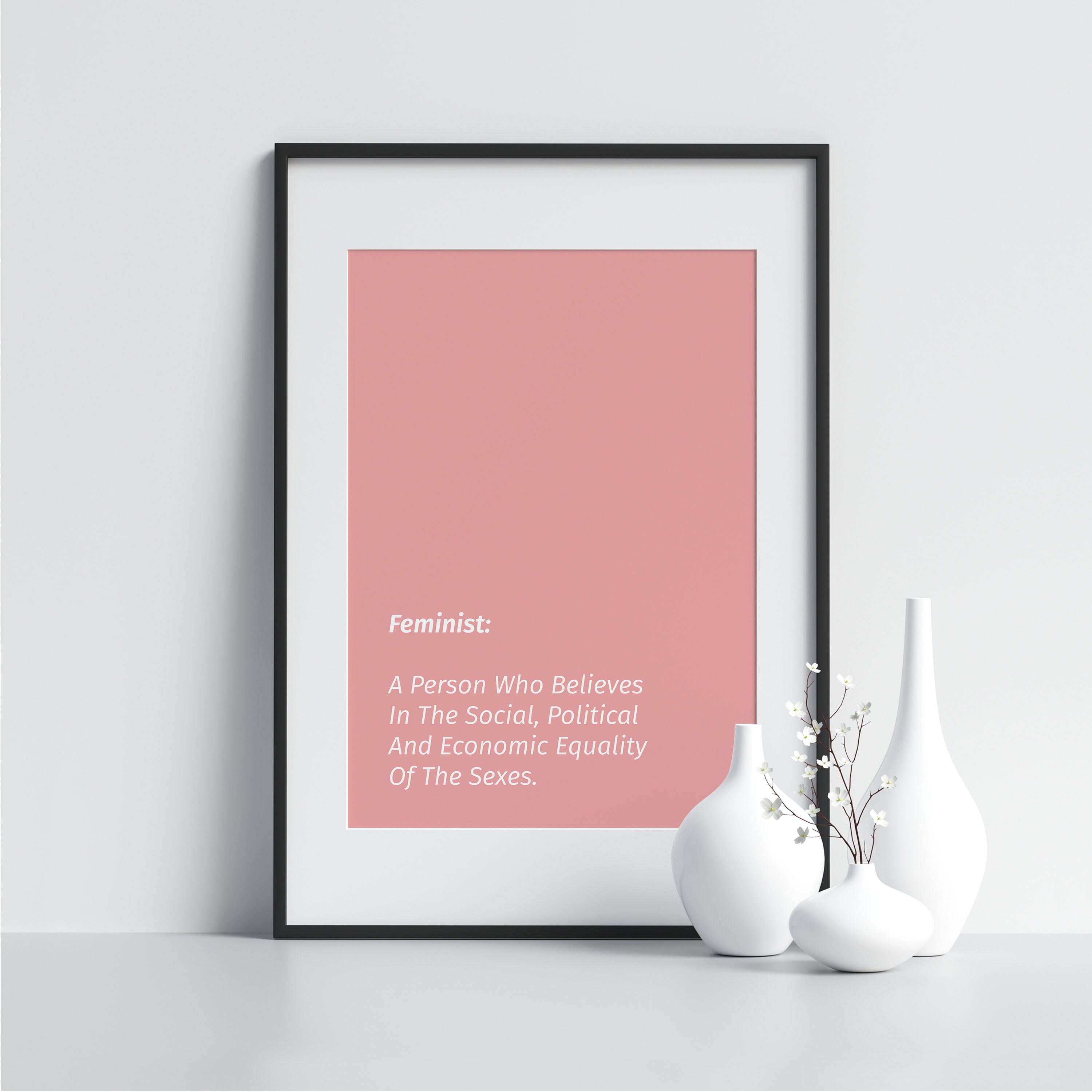 Feminist Definition Empowering Art Print Girls Print Girls | Etsy