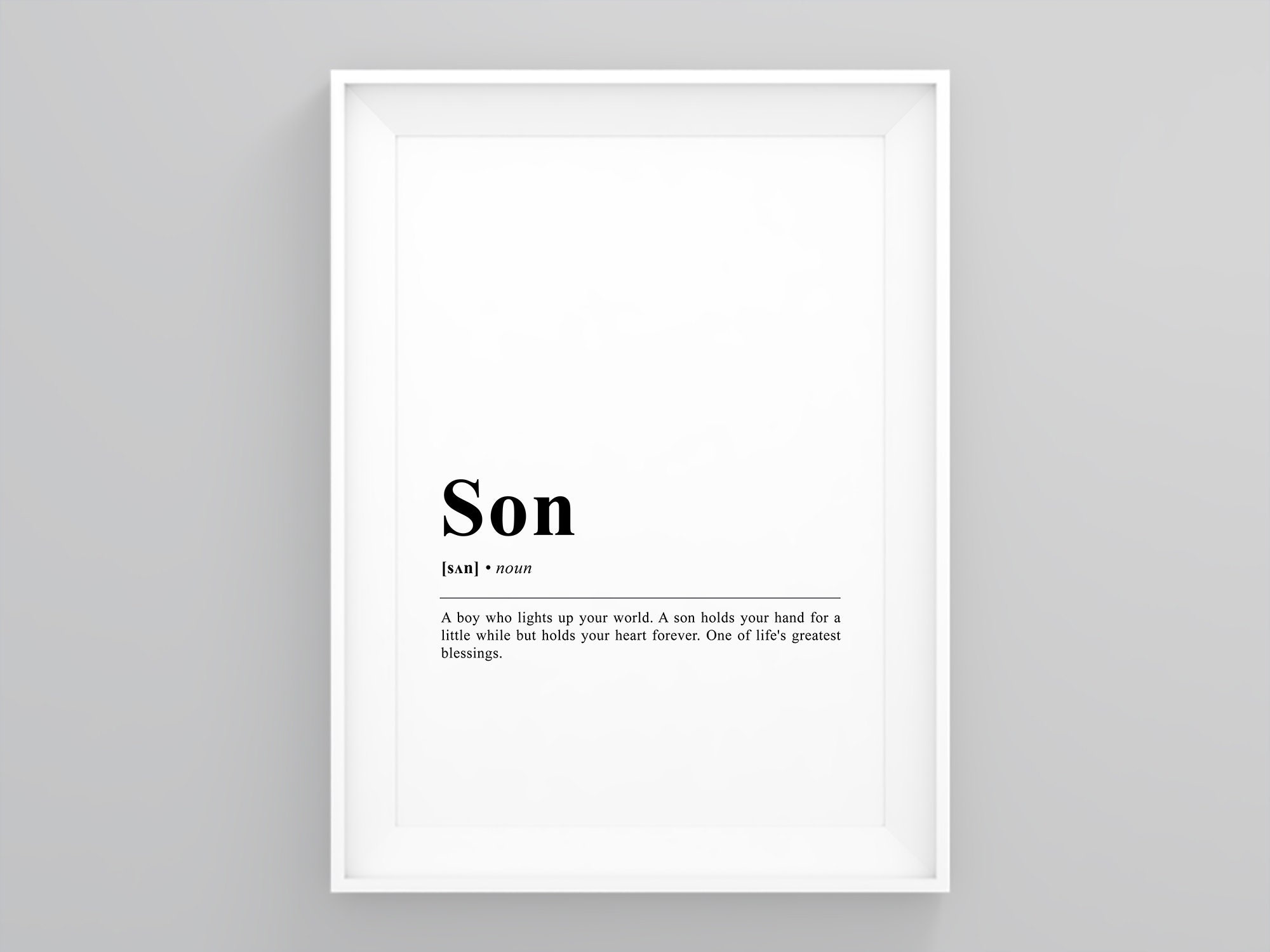 Son Definition Wall Art Dictionary Art Funny Definition | Etsy