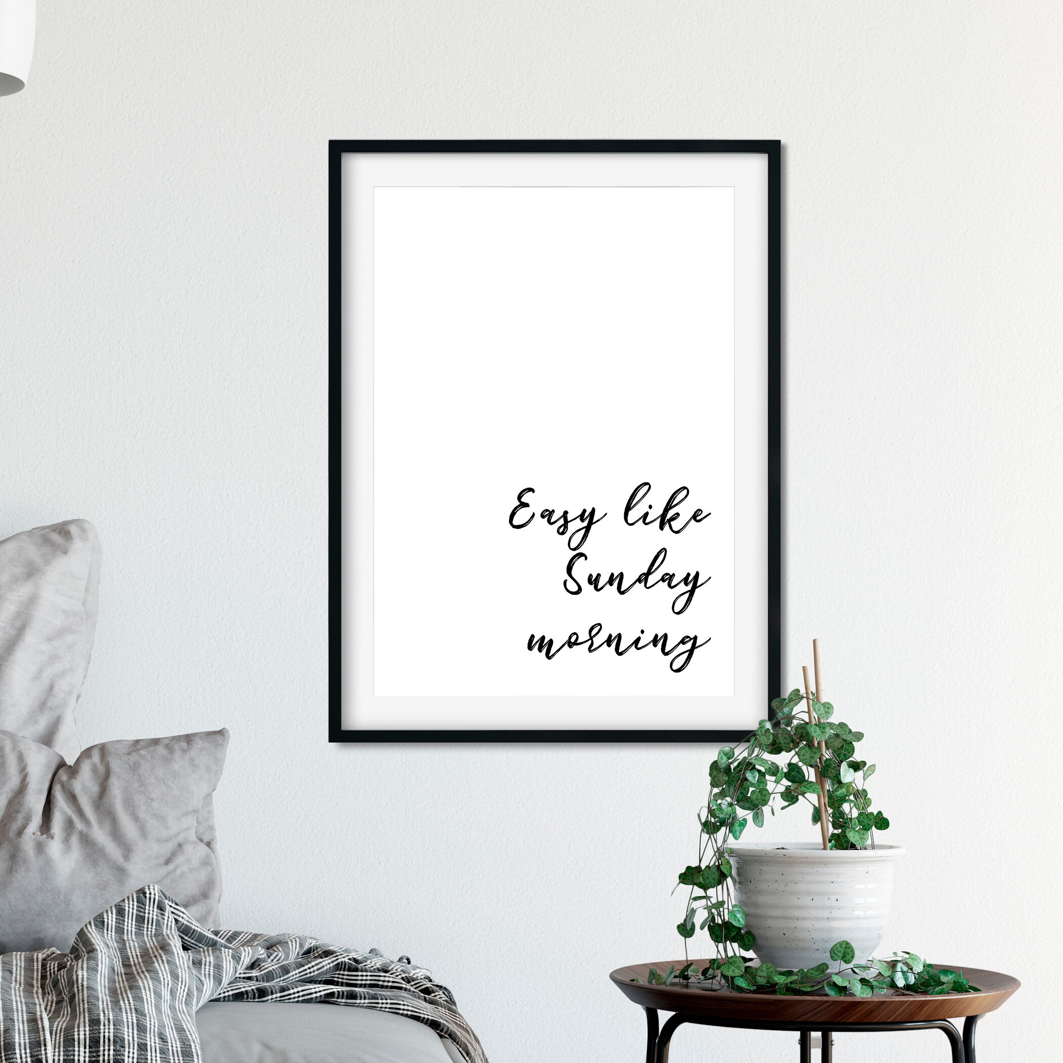 Easy Like Sunday Morning Sleep Bedroom Prints Prints for | Etsy