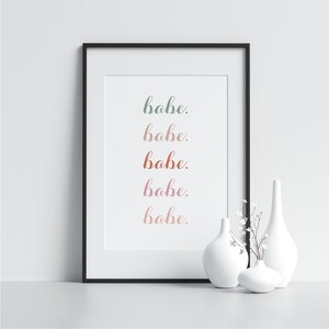 Babe. Feminism Poster, Empowering Art Print, Boss Poster, Girl Power ...