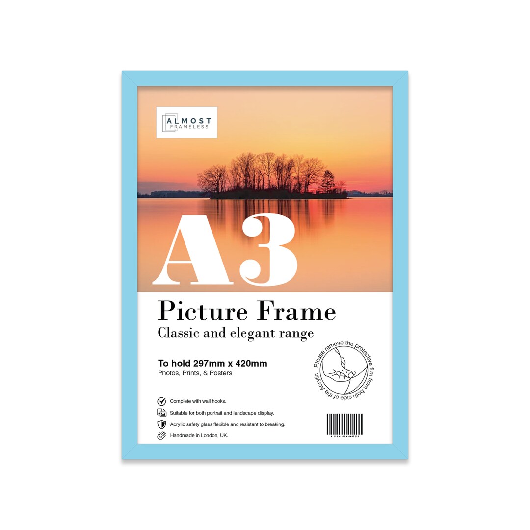 A3 Light Blue Picture Frame A3 Poster Frame Photo Frame Light Blue A3 A3 Light Blue Picture Frame A3 Poster Frame Photo Frame Light Blue A3